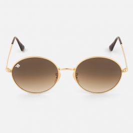 Buy Round Gradient Brown Lens and Golden Frame Sunglasses in Kuwait | Klinq
